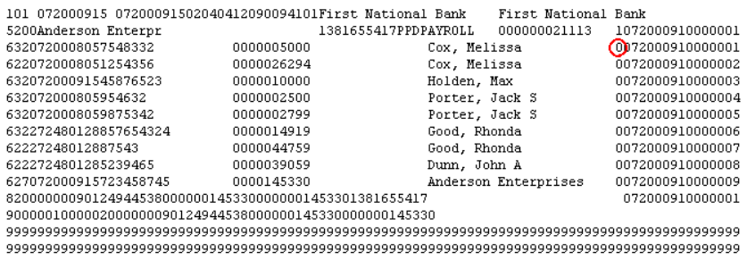 ACH file - structure and contents