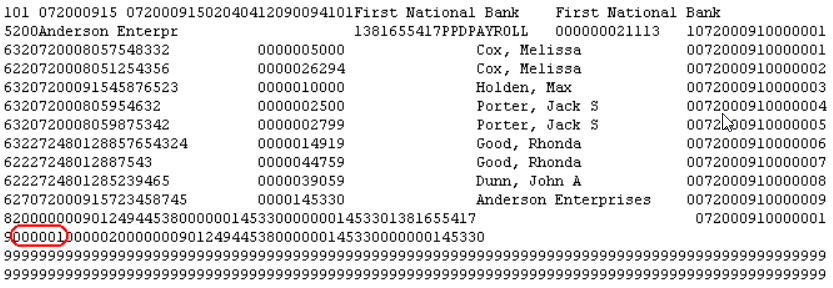 ACH file - structure and contents