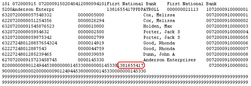 ACH file - structure and contents