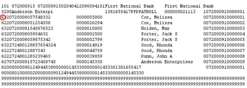 ACH file - structure and contents