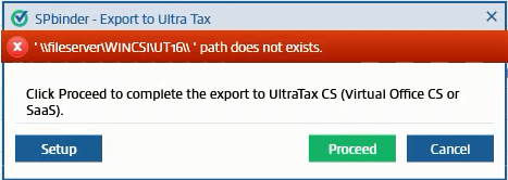 Export data to UltraTax CS (Virtual Office CS or SaaS)
